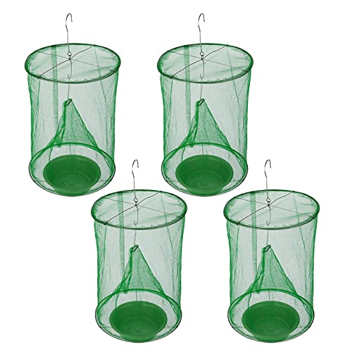 Fly Refill 4 Pack Fly Outdoor Hanging,Ranch Fly,Fly for Outdoor Garden,Farm, Yard Fudge Flies (A, One Size)