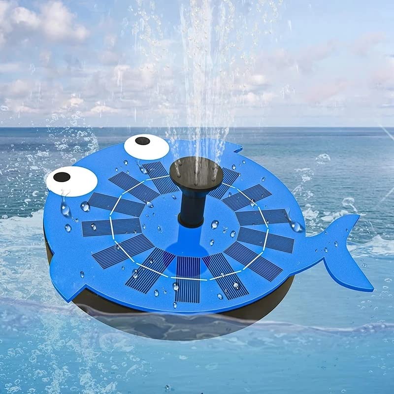 LUKEO Floating Solar Fountain Garden Waterfall Fountain Pool Pond Bird Bath Solar Panel Powered Fountain Water Pump