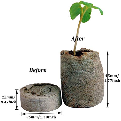 35mm Peat Pellets Seed Starting Plugs Seeds Starter Pallet 100 Pack Seedling Soil Block for Garden Seedling Planting