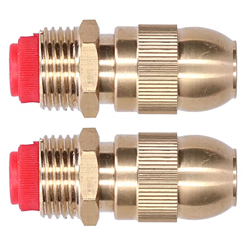 Water Spray Head, Brass Adjustable 2Pcs Lawn Sprayer Nozzle for Gardens for Greenhouses