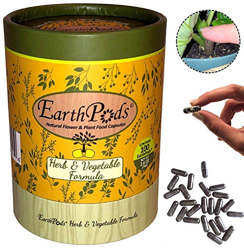 EarthPods Premium Garden Herbs & Vegetable Plant Food β Easy Organic Fertilizer Spikes β 100 Count β Supports Healthy Root & Leaf Growth (Great for Kitchen Herbs & Lettuce Garden, Ecofriendly)