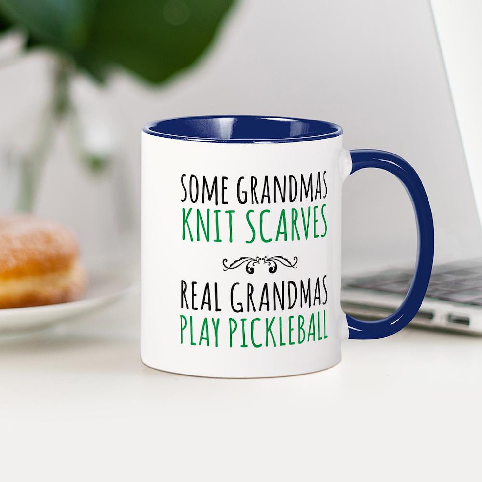 CafePress Real Grandmas Play Pickleball Mugs Ceramic Coffee Mug, Tea Cup 11 oz