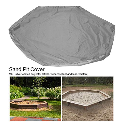 Sandbox Cover Sand Pit Canopy Waterproof Hexagon Pool Cover with Drawstring Bathing Pool Sun Shade for Kid Garden Outdoor Sandbox(01)