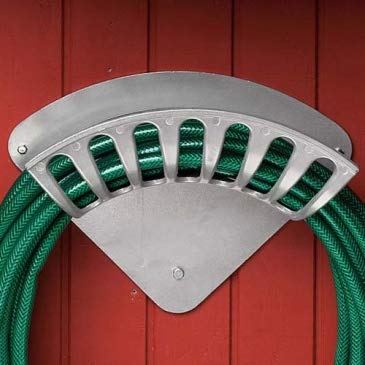Kings County Tools 16" Cast Aluminum Hose Rack | Elegant Curved Design | Quality & Sturdy Material | Holds 100-Feet of 5/8β Hose | Single Piece Attachment
