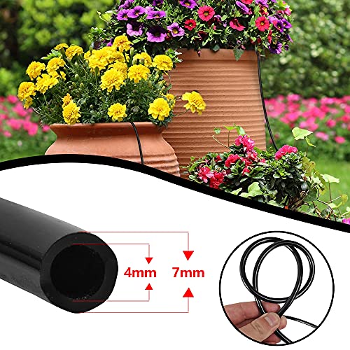 Hourleey 50 Feet Blank Distribution Tubing Irrigation Drip Hose, 1/4 Inch Drip Line