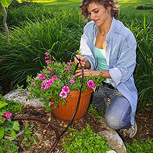 Hourleey 50 Feet Blank Distribution Tubing Irrigation Drip Hose, 1/4 Inch Drip Line