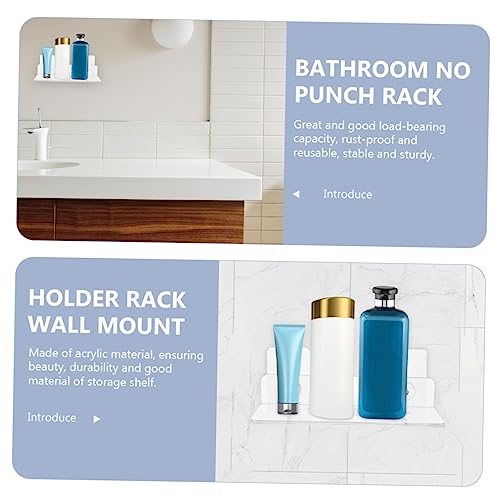GATHINESS Shelves Wall Shelf Shelves Wall Mount Shelves Storage Mounted Bathroom Holder Storage Shelf l Shaped Shelf Shower Wall Shelf Multifunction Laminated Board Shelf