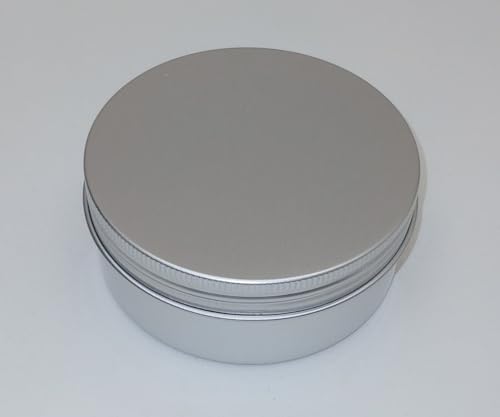 JL Missouri Parts & Misc. 2x 3.75 Diameter 1.5" Deep 8 oz Ounce Aluminum Tin Cans. Bare Screw Top New Containers Storage Cream Spices Etc