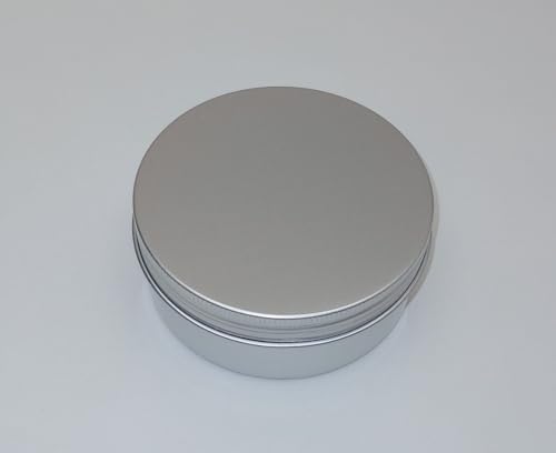 JL Missouri Parts & Misc. 2x 3.75 Diameter 1.5" Deep 8 oz Ounce Aluminum Tin Cans. Bare Screw Top New Containers Storage Cream Spices Etc