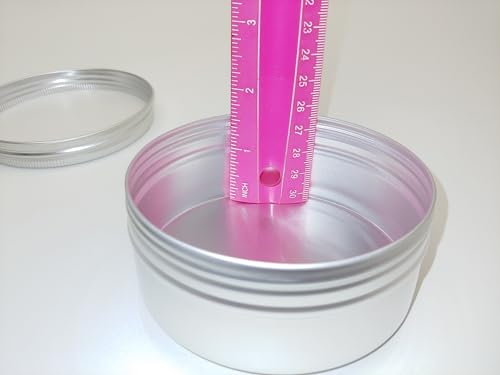 JL Missouri Parts & Misc. 2x 3.75 Diameter 1.5" Deep 8 oz Ounce Aluminum Tin Cans. Bare Screw Top New Containers Storage Cream Spices Etc