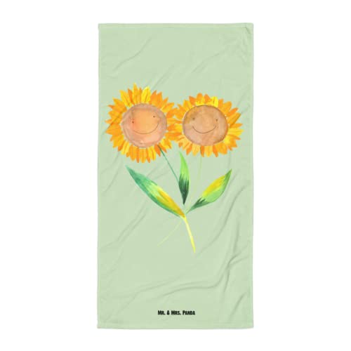 Mr. & Mrs. Panda Beach Towel Sunflower - Favorite Person, Flowers, Sauna Towel, Garden, Bath Towel, Plants, Large, Friendship, Nature, Girlfriend