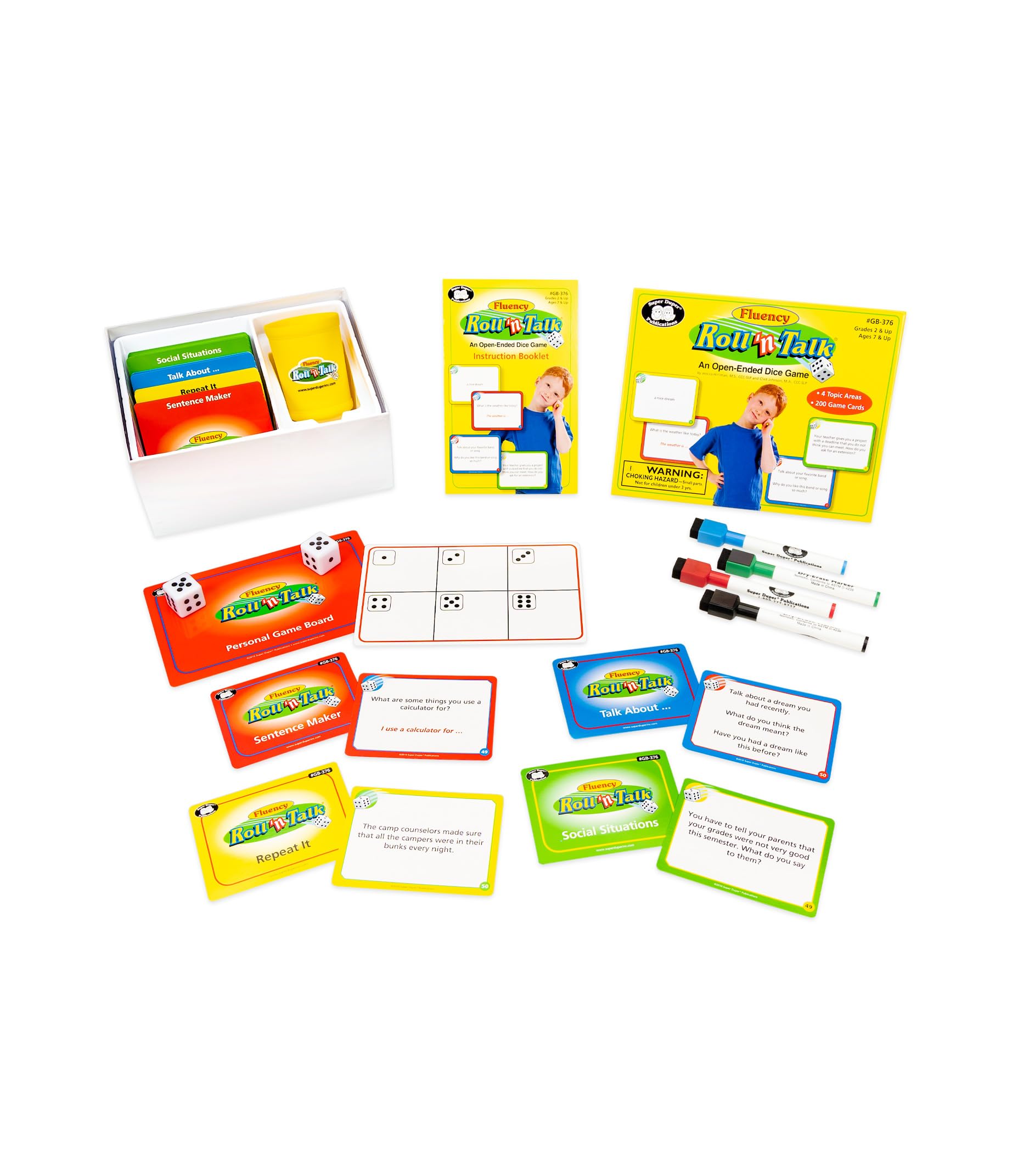 Super Duper Publications | Fluency Roll 'n Talk® Open-Ended Dice Game | Educational Learning Resource for Children