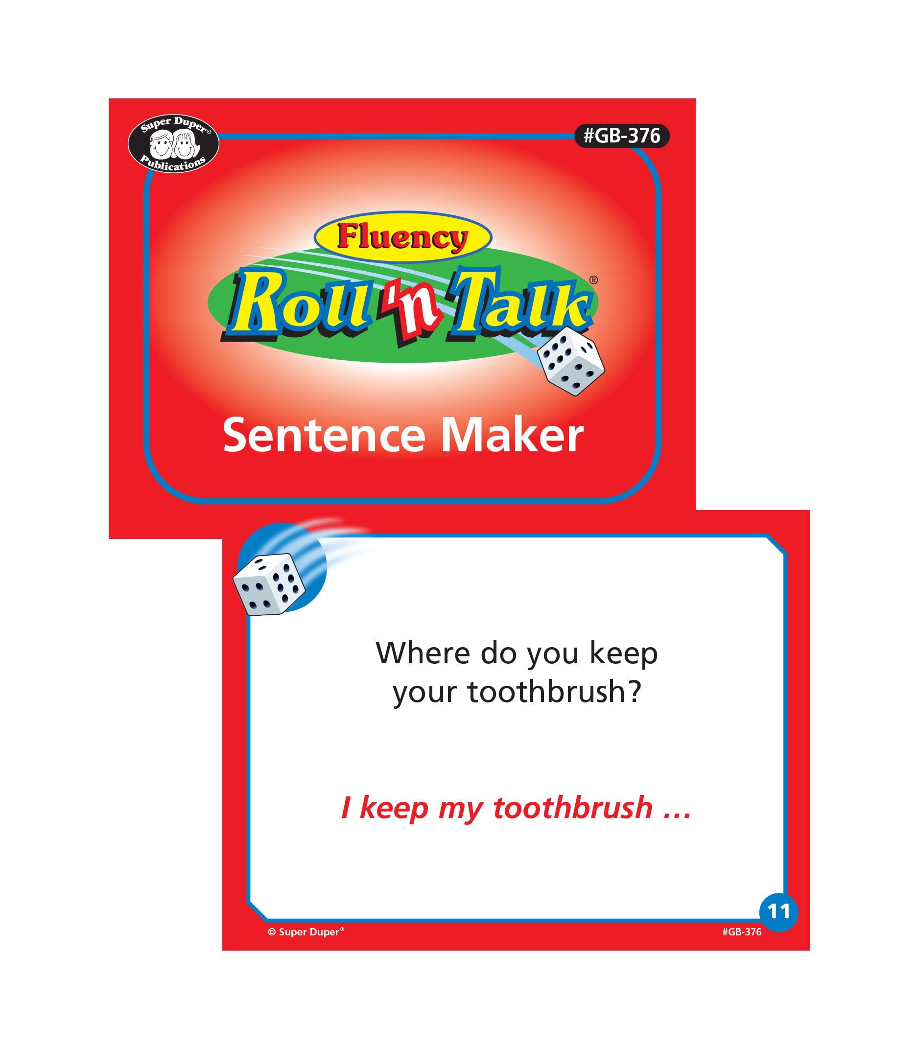 Super Duper Publications | Fluency Roll 'n Talk® Open-Ended Dice Game | Educational Learning Resource for Children
