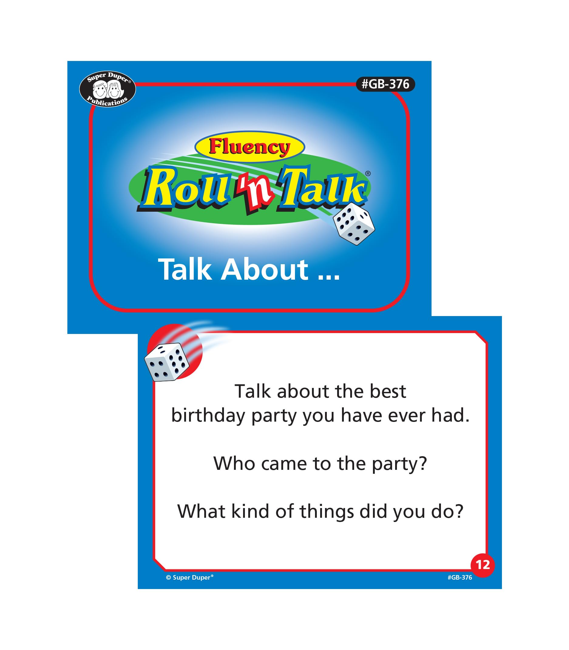 Super Duper Publications | Fluency Roll 'n Talk® Open-Ended Dice Game | Educational Learning Resource for Children