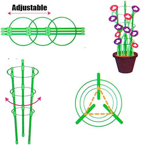 Plant Support Cages, Plant Support Stake, Metal Ring Garden Plant Stake, Gardening Plant Trellie, Green Plant Support Ring, Plant Cage, Plant Support for Tomato, Rose, Vine