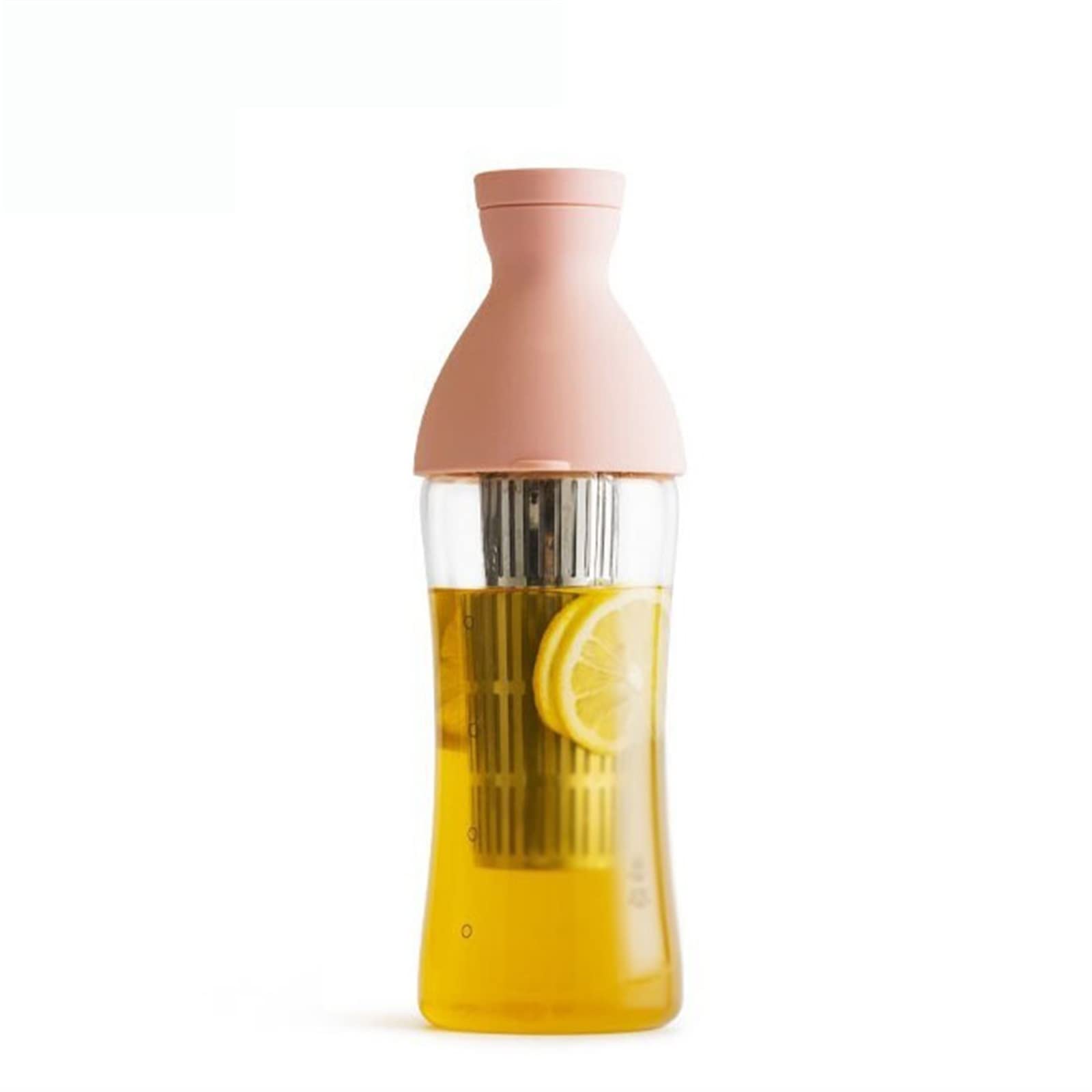 MAXCBD Coffeemaker Pots, Cold Brew Pot 750ml Filter In Cold Brew Coffee Bottle Glass Coffee Maker Cold Extraction Mixing Ground Coffee With Cool Water (Color : PINK)