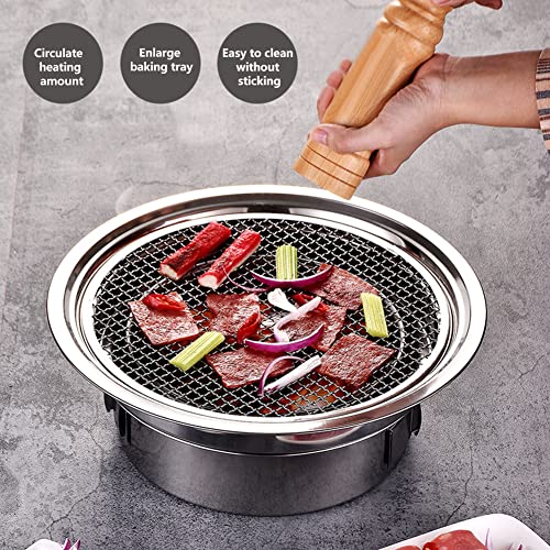 FOUNCY Barbecue Grill, Thick Outdoor BBQ Grill, Lightweight Portable Charcoal Grill, Strong Toughness Tailgating Grill, Compact Grill for School, Barbecue, Picnic, Wedding, Camping