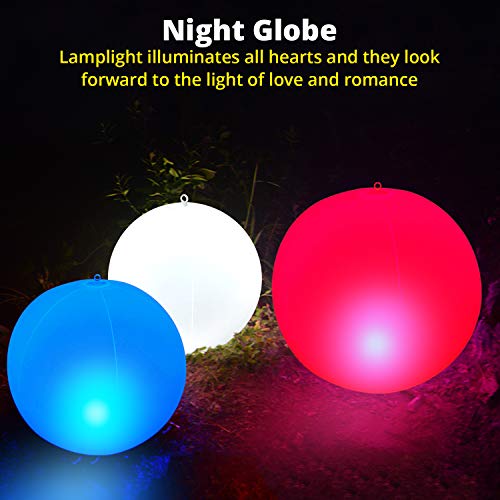 ALTZ Floating Pool Lights Solar Powered 15", Poll Lights to Turn Your Pool into a Wonderland_Beautiful Bright Colors, Pool Balls Lights, Color-Cycle- Watreproof-Led Pool Lights (Pack of 2)