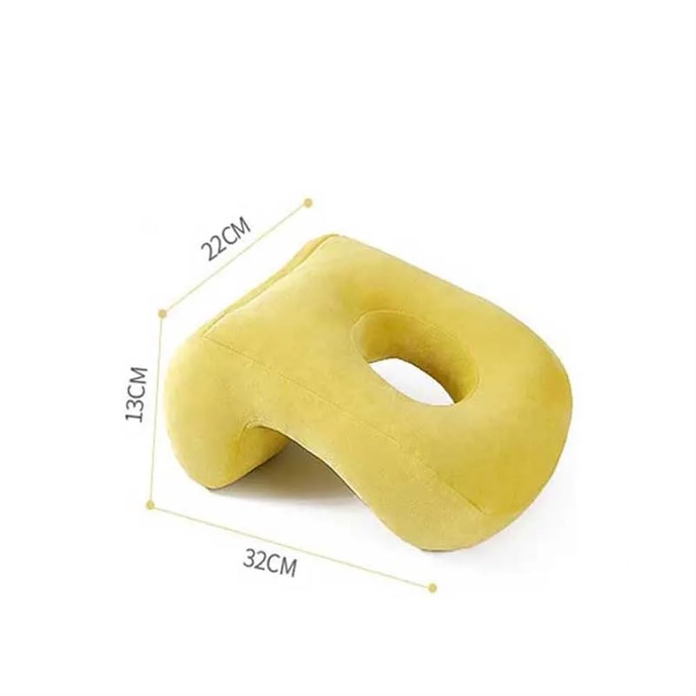 VECOAX U-Shaped Hollow Neck Pillow Portable Pillow Travel Office Driving Neck Support Seat Cushion Pillow (Color : Light Pink)