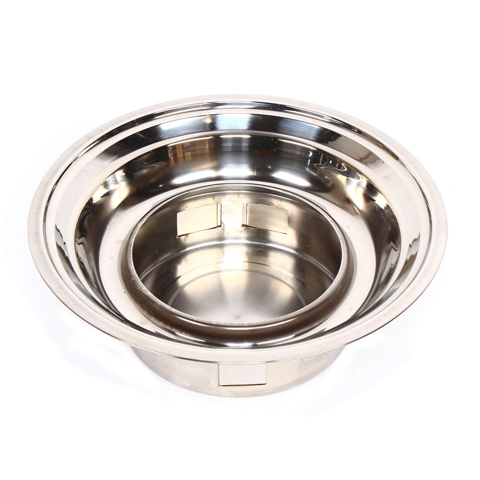 BBQ Charcoal Grill 15.7 inch Round Stove-top Household Indoor Carbon Grill for Camping Picnic Party Silver