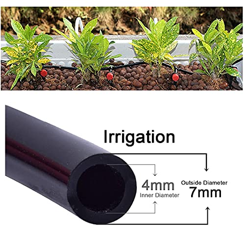 Furnrubden 1/4 Inch Drip Irrigation Tubing, 100Ft Blank Garden Automatic 1/4" Watering Tube Line Watering Drip Kit for Small Garden Irrigation System