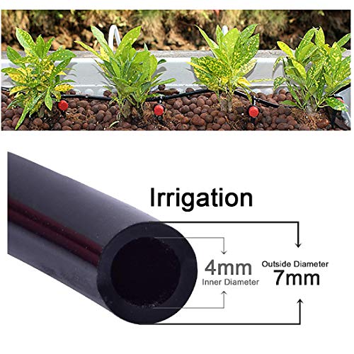 Furnrubden 1/4 Inch Drip Irrigation Tubing, 100Ft Blank Garden Automatic 1/4" Watering Tube Line Watering Drip Kit for Small Garden Irrigation System