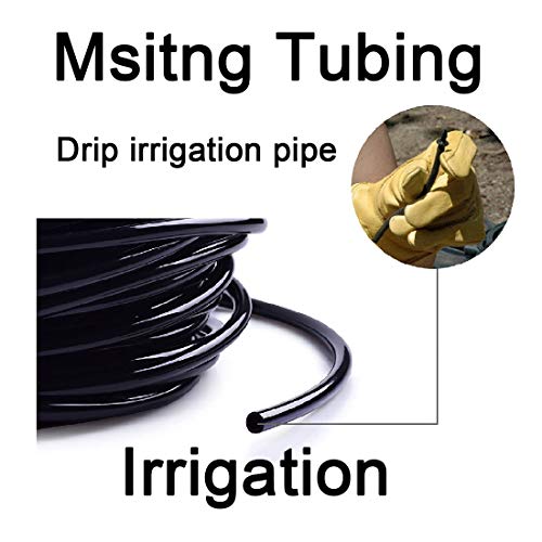 Furnrubden 1/4 Inch Drip Irrigation Tubing, 100Ft Blank Garden Automatic 1/4" Watering Tube Line Watering Drip Kit for Small Garden Irrigation System