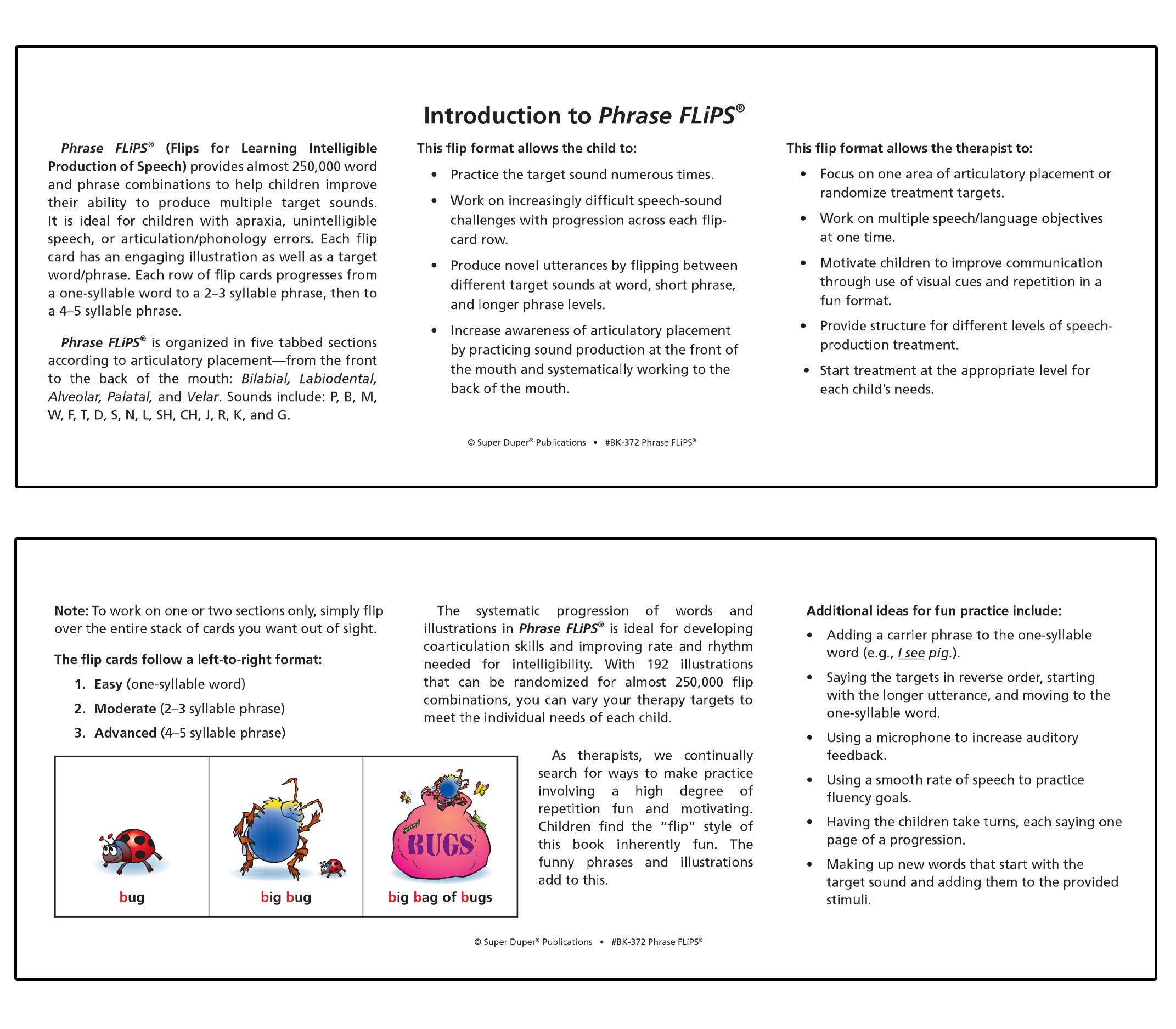Super Duper Publications | Phrase FLiPS for Learning Intelligible Production of Speech | Educational Resource for Children