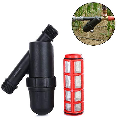 Estink Drip Irrigation Filter, 3/4" Y Water Filter Strainer Stainless Steel Inline 120 Mesh Screen Filter Gardening Drip Irrigation Filter for Garden Greenhouse Agricultural Drip Sprinkler Irrigation
