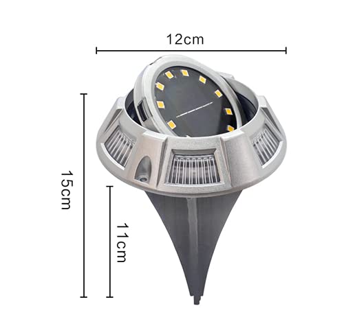 inBEKEA 1 Pcs Solar Underground Light Solar Buried Inground Light Outdoor Floor Lamp IP65, Waterproof for Courtyard Lawn Tile Garden (Warmes Licht + Buntes Licht)
