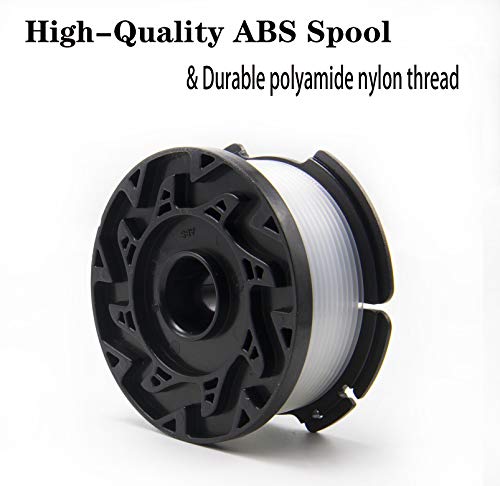 AF-100 Replacement Spool for Black and Decker String Trimmer Edger GH900 BESTA510 Weed Eater Spool Refills 30ft 0.065" Trimmer Line AF1003ZP, AF-100-3ZP, AF-100-BKP (12 Spools+ 2 Caps+2 Springs)