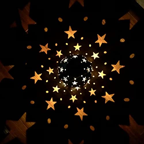 Maggift 2 Pack Star Solar Lantern Solar Powered Decorative Hanging lights for Indoor Outdoor Halloween Christmas Garden Patio Yard Holiday Party