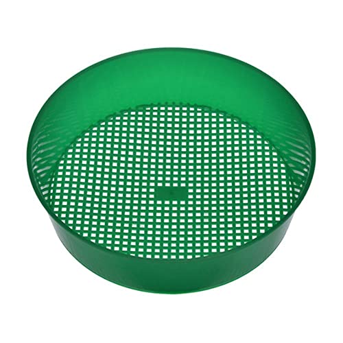 HomeSoGood 2 Pcs Round Garden Soil Sieve Garden Sieve Plastic Mesh Screen, Used to Filter Small Gravel, Soil, and Sand Sieves
