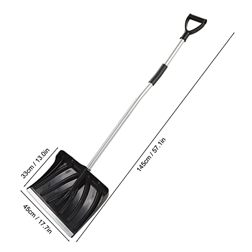 Snow Shovel for Car, Large Capacity Foldable Lightweight Aluminum Telescopic Portable Snow Shovel, Parent Child Playing Snow, Shovel for Garden, Car, Camping with Extra Ice Scrape
