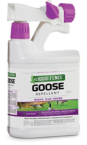 Liquid Fence Goose Repellent, 1-Quart Hose End Sprayer, Pack of 1, Brown