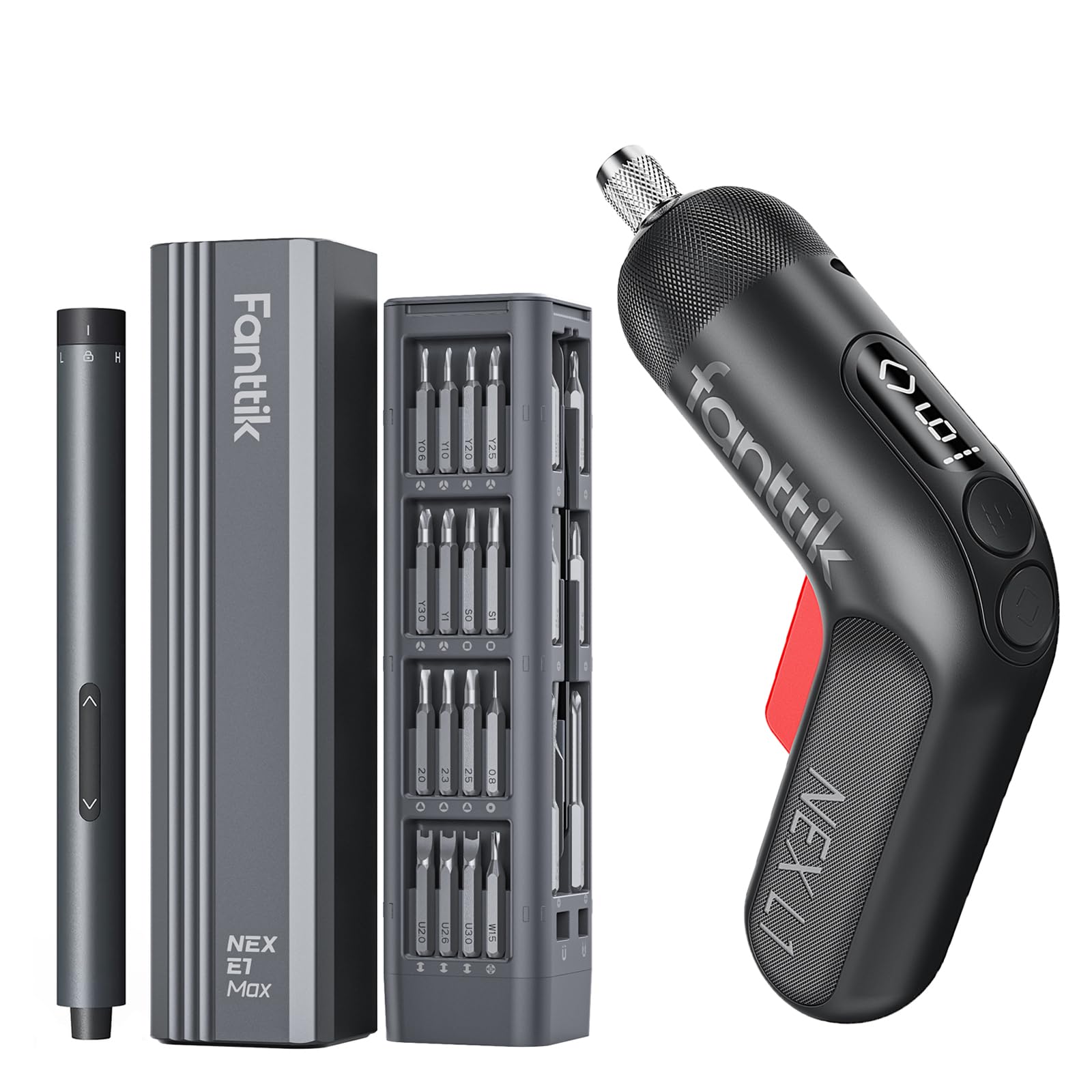 Fanttik E1 Max 3.7V Mini Precision Electric Screwdriver (5/32‘’Hex) & L1 Pro 3.7V Cordless Screwdriver (1/4''Hex)
