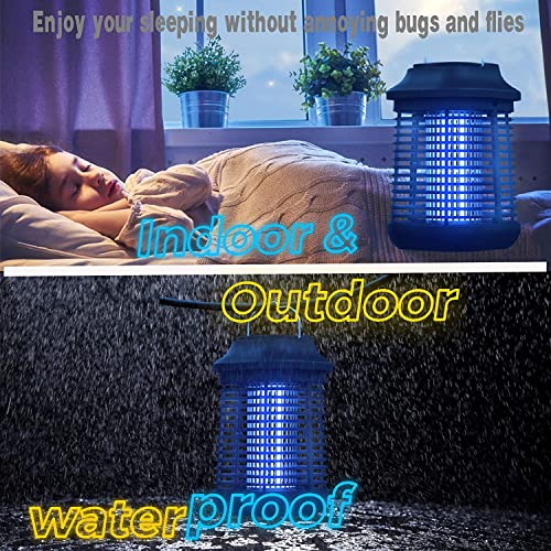 Bug Zapper,2 in 1 Bug Zapper Indoor,High Powered Waterproof Mosquito Zapper for Outdoor and Indoor,4200V Electronic Mosquito Trap for Home, Garden