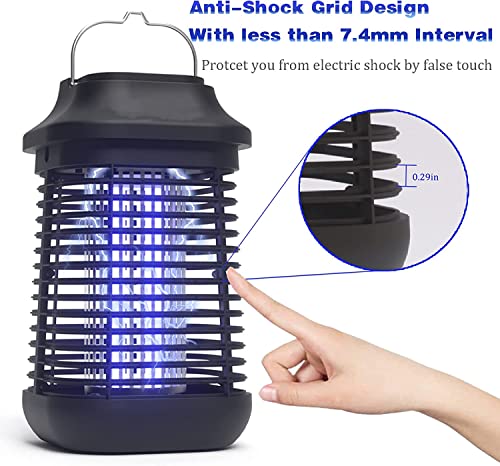 Bug Zapper,2 in 1 Bug Zapper Indoor,High Powered Waterproof Mosquito Zapper for Outdoor and Indoor,4200V Electronic Mosquito Trap for Home, Garden