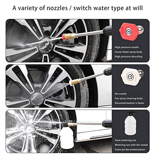 21V Cordless Active Pressure Washer with Accessories Portable Electric Pressure Washer Pump for Cars Gardens Terraces Windows Cleaning Works