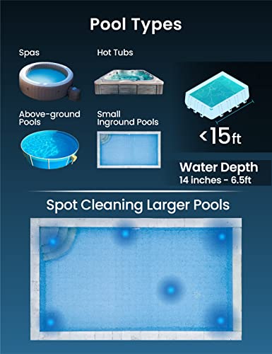 KOKIDO Swimming Pool Vacuum - Cordless Pool Cleaner - Debris Filtration for Above Ground and Inground Pools, Hot Tubs, Spas - Handheld Rechargeable Sweeper - XTROVAC 210 (NO Pole)