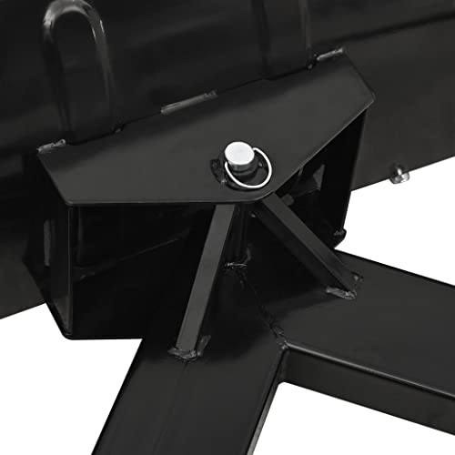 vidaXL Snow Plough for Forklift Home Garden Lawn Yard Driveway Sidewalk Pathway Snow Shovel Pusher Shield Blower Removal Plough Blade Black