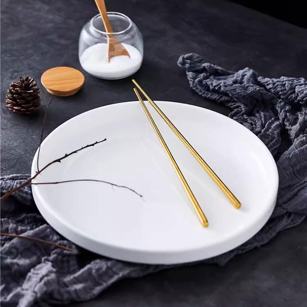 Dinner Plates Set Household Exquisite Club Hotel Tableware Decoration Creative Plate Large Vegetable Plate Salad Bowl Kitchen Salad Bowl (Size : Medium)