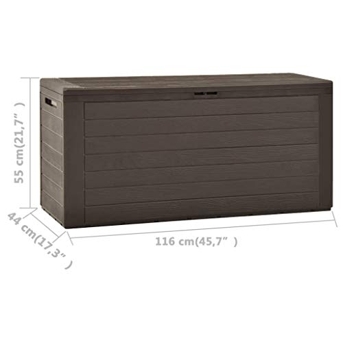 Canditree Outdoor Storage Box, Deck Box Storage Container for Patio Furniture Cushions, Garden Tools, Pool Toys (76.6 gal)