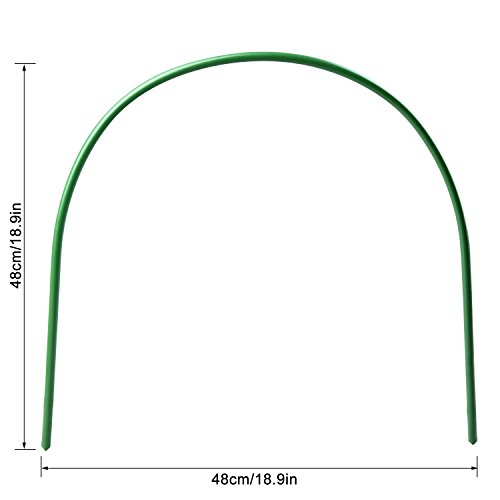 Takefuns 6Pack Plant Cover Support,Tall Garden Fabric Support Frame,Greenhouse Hoops,Plant Grow Tunnel,Garden Hoop for Garden Stakes -4ft Long Steel