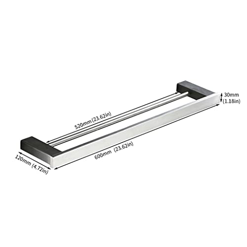 Towel Racks, Towel Rail for Bathroomwall Mounted Sus Double Towel Bars,Bathroom Towel Hanger,Bathroom Accessories Hand Towel Holder/Chrome/a (Black a)