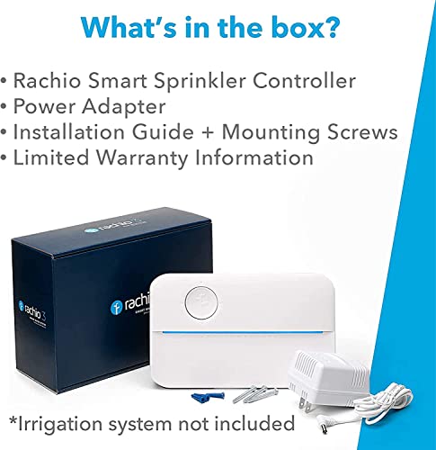 Rachio 3 3rd Generation: Smart, 4 Zone Sprinkler Controller, Compatible with Alexa (4ZULW-C)