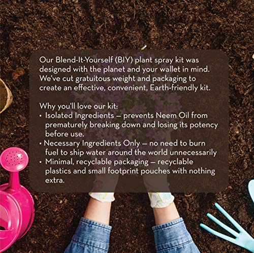 Emily's Naturals Neem Oil for Plants | Spray Kit Makes 48oz | for Outdoor Garden and Indoor House Plants | Safe and Biodegradable