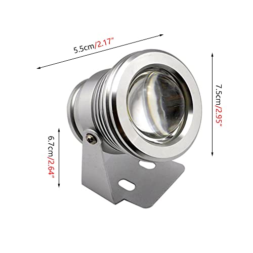 TWXG Waterproof IP68 Pool Light LED 12V/24V Underwater Light Spot Light for Swimming Pool Fountains Pond Water Garden Aquarium Rotatable Landscape Light,10W