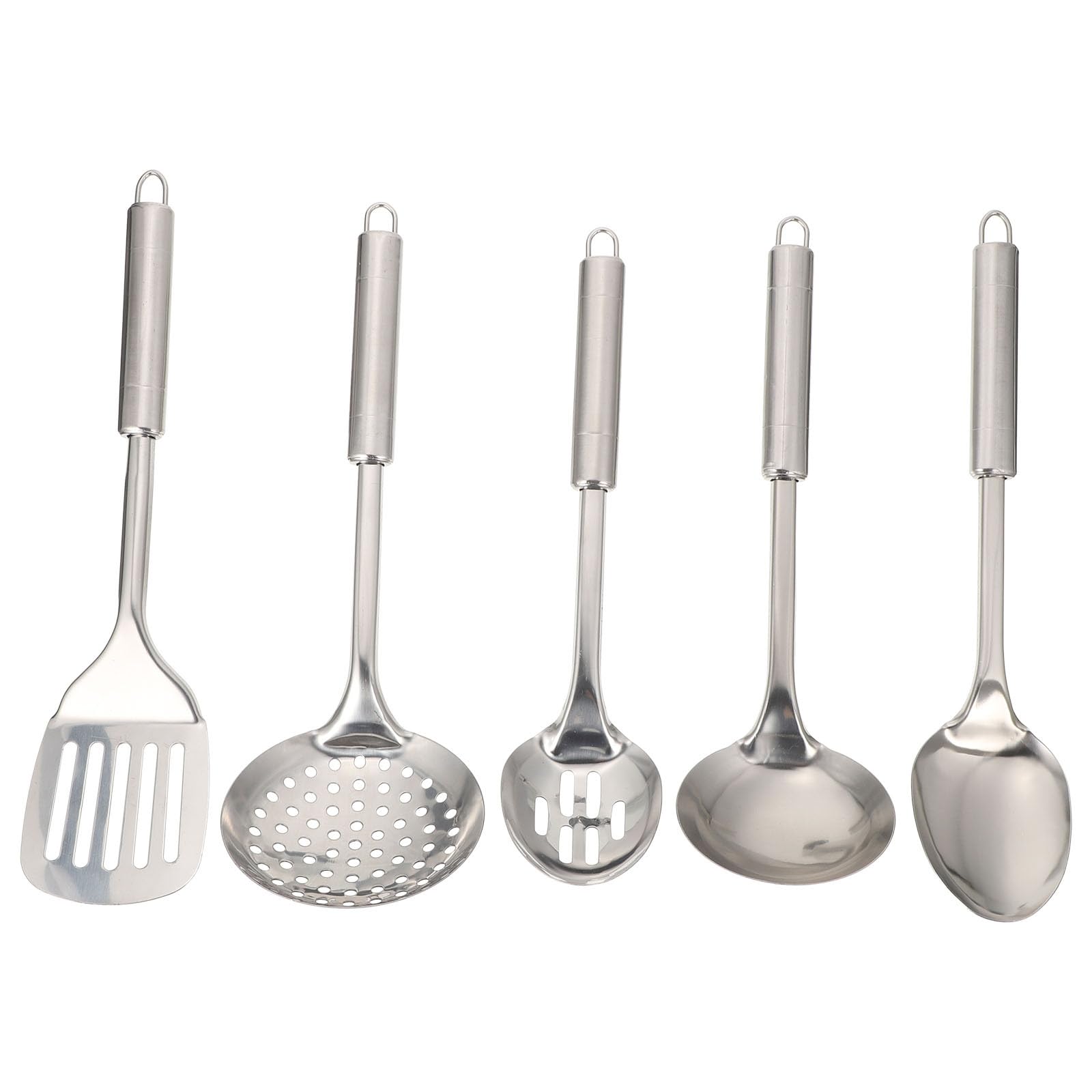 Happyyami 1 Set Set Stainless Steel Kitchenware Cutlery Set Spatulas Set Tablespoon Set Cooking Skimmer Ash Can for Fireplace Kitchen Cooking Utensils Food Spatula Kitchen Gadget Egg Spatula