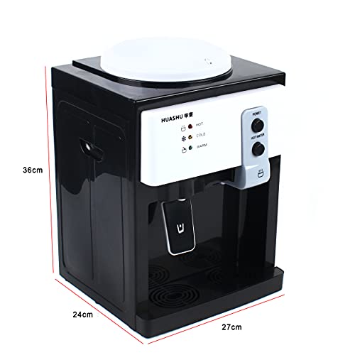 PaNeTnya 110V Electric Water Dispenser,Desktop Hot/Cold Water Cooler Dispenser,Top Loading Hot and Cold Water Cooler Dispenser Perfect for Homes,Kitchens,Offices (European White)